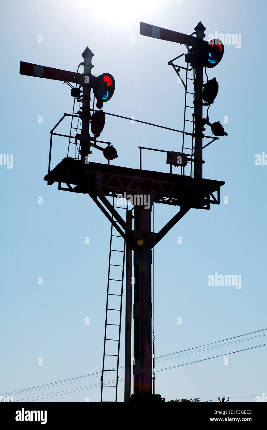 Railway track signal hi-res stock photography and images - Alamy