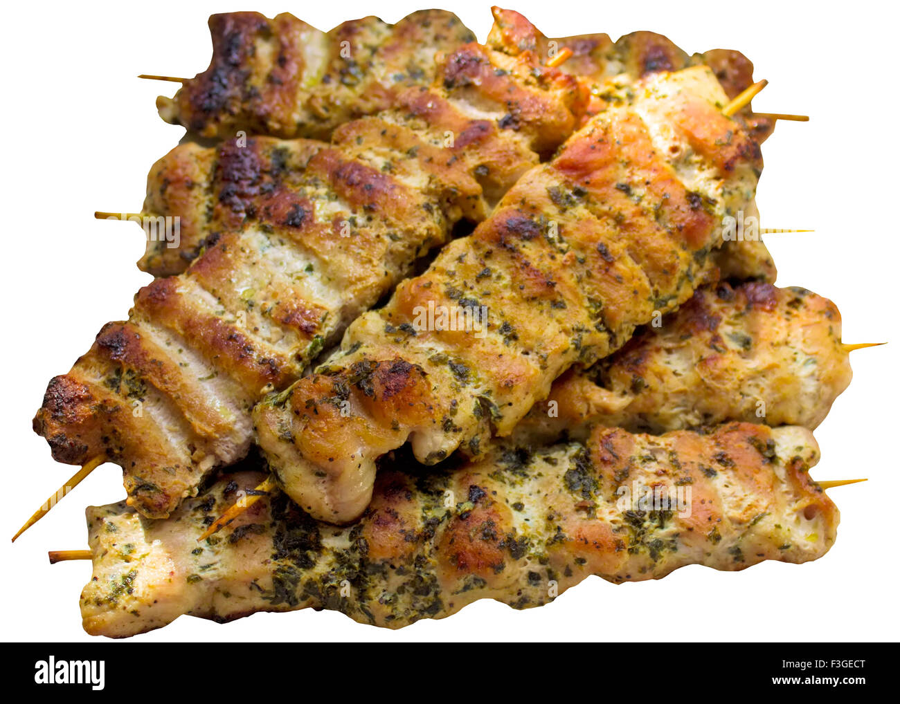 Kebab, skewer, grill, grilled, shashlik, lamb, chicken, turkish, plate ...