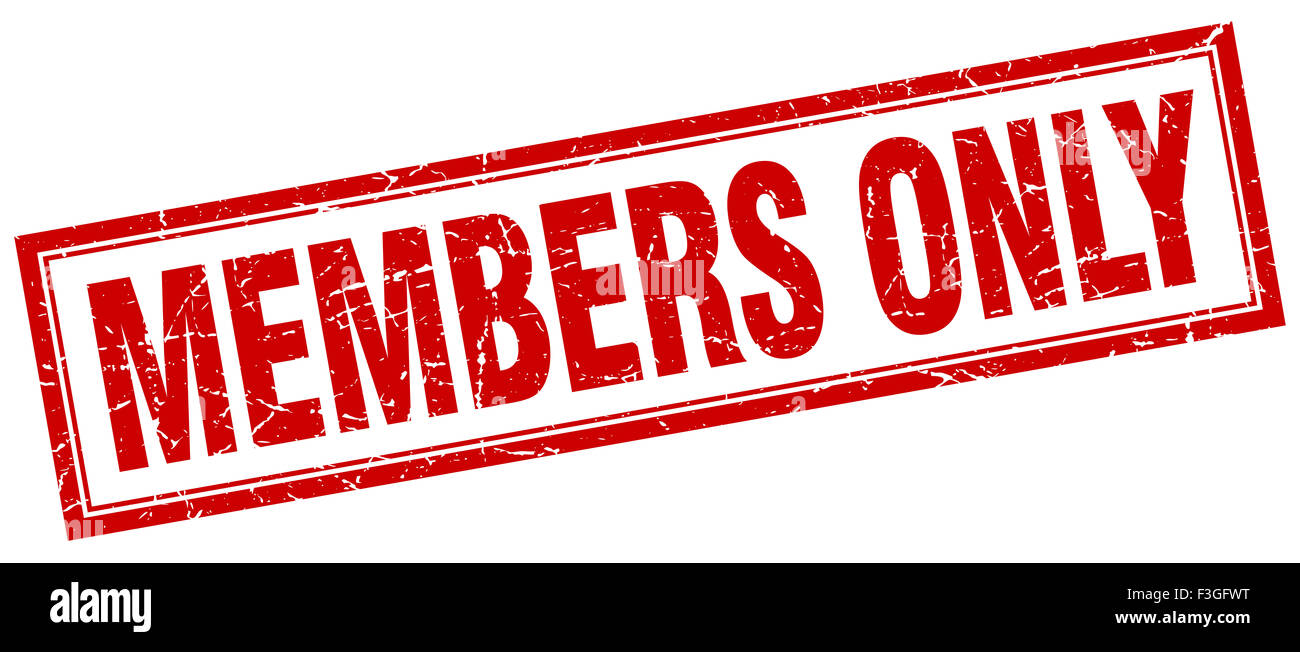 Members only square stamp hi-res stock photography and images - Alamy