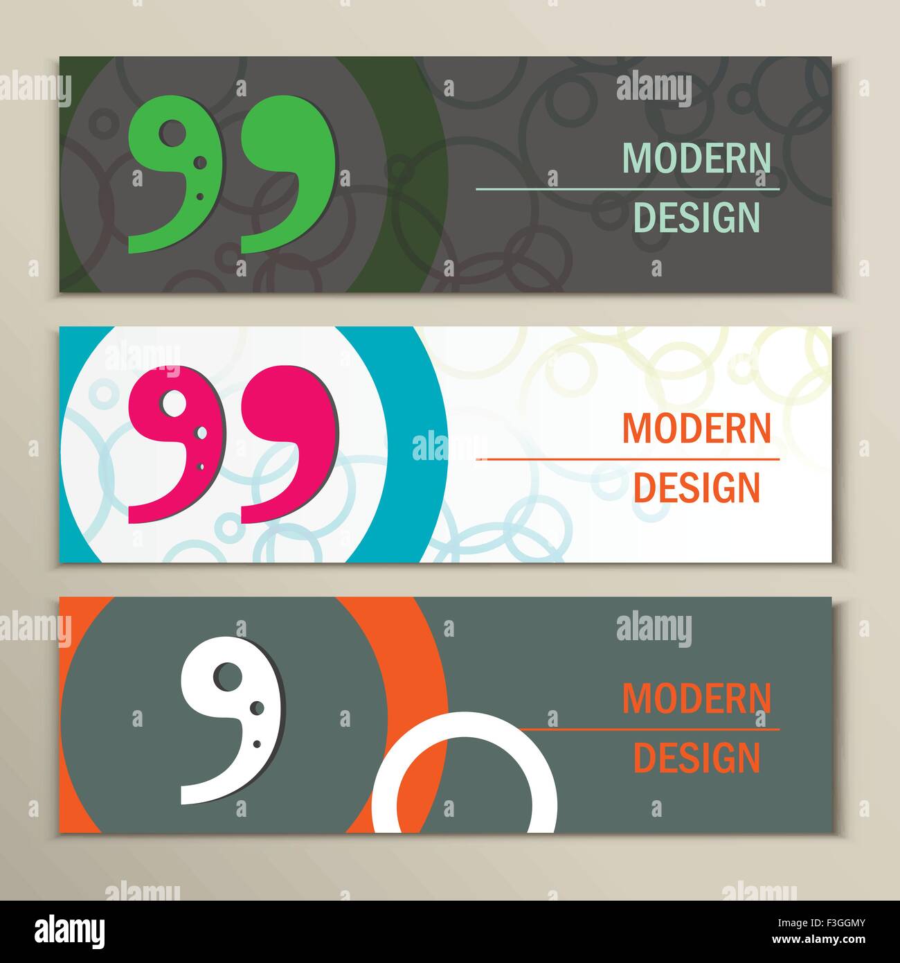 Set of 3 banners with quote text bubble Stock Vector Image & Art - Alamy