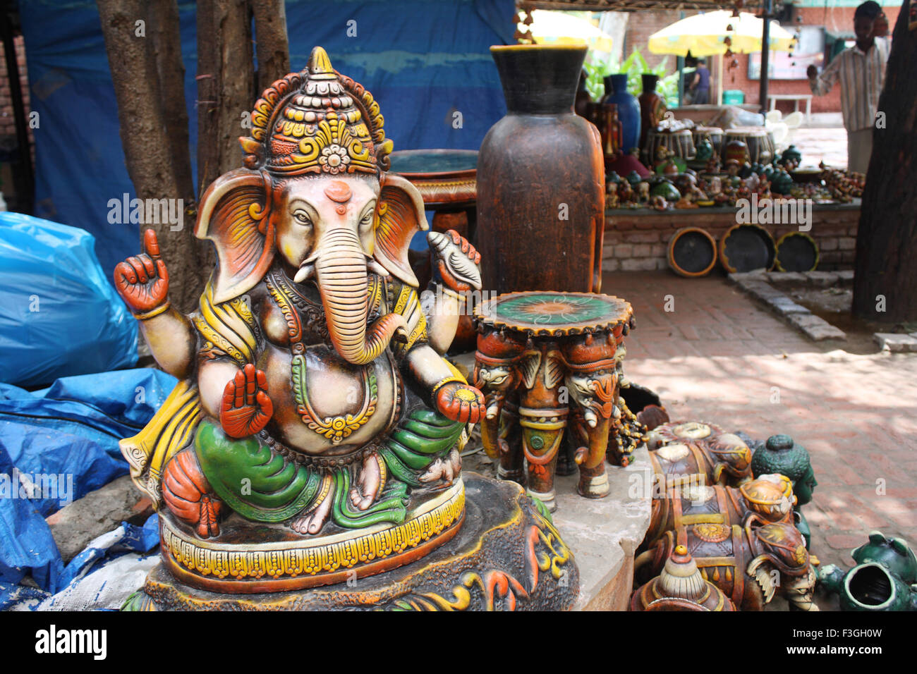 Idol of lord Ganesh ; Dilli haat market ; Delhi ; India Stock Photo - Alamy