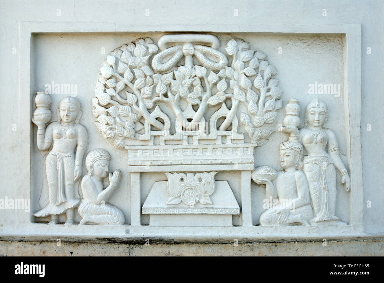 Shanti stupa ; Dauli hill ; Bhubaneswar ; Orissa ; India Stock Photo ...