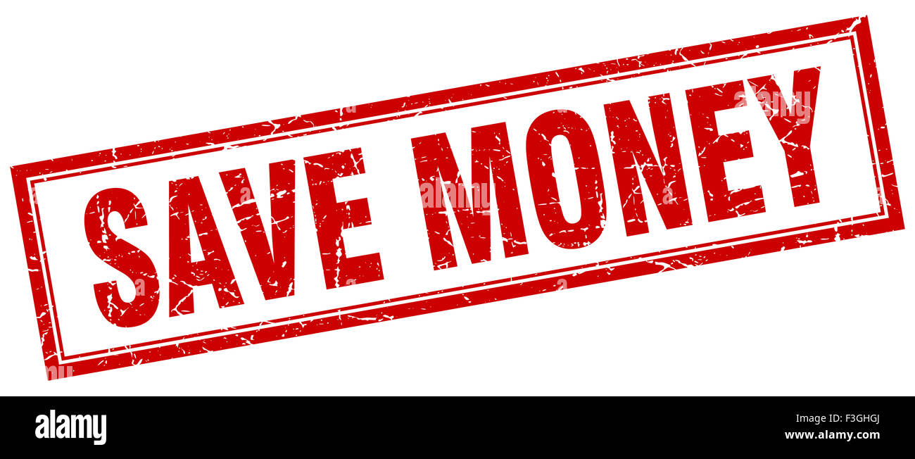 Save money square stamp hi-res stock photography and images - Alamy