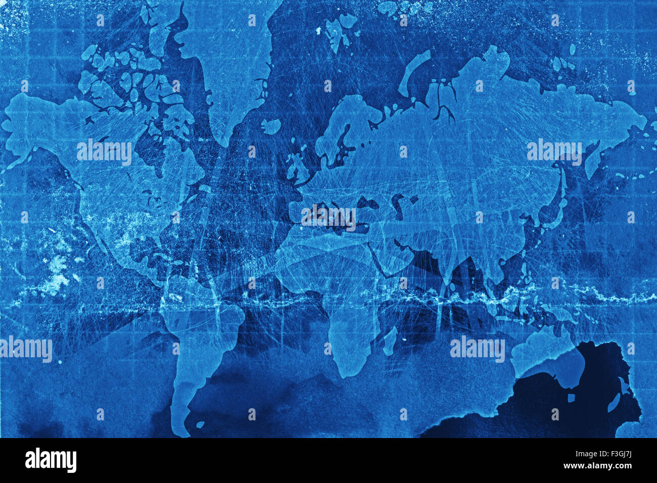 Grunge world map Stock Photo - Alamy