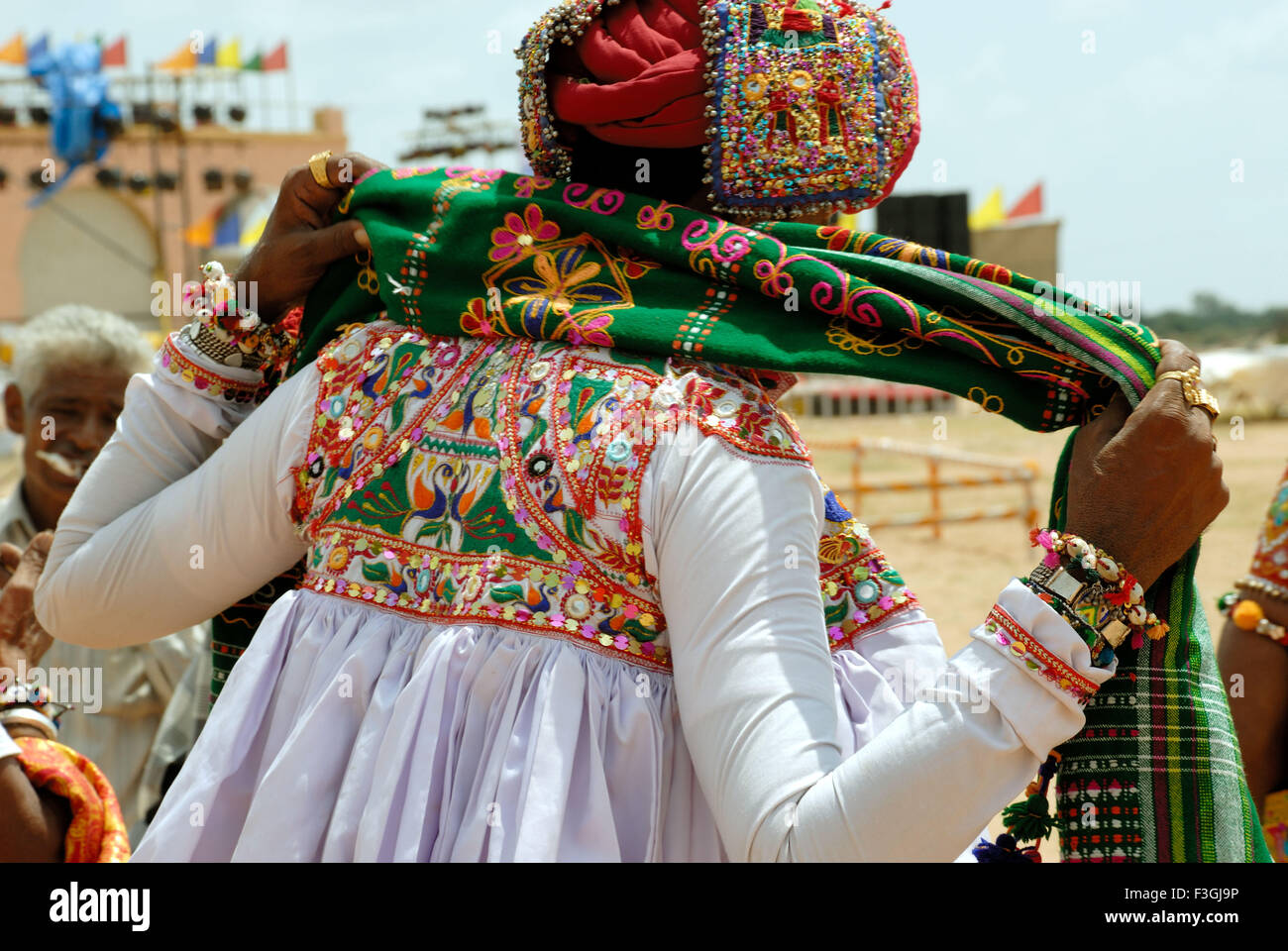 Bharward with traditional clothes ; Tarnetar Fair ; Gujarat ; India ...