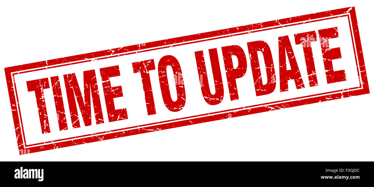 Time update stamp square hi-res stock photography and images - Alamy