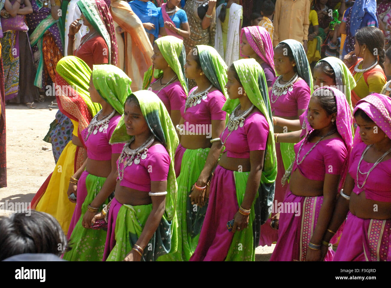 Tribal woman ; holy festival ; district Vadodara ; Gujarat ; India ...