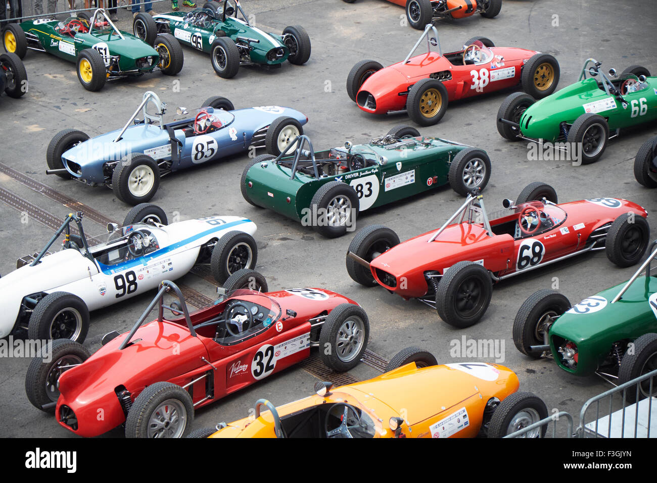 Formel Junior motor racing cars, parc ferme, 43.AvD Oldtimer-Grand-Prix ...