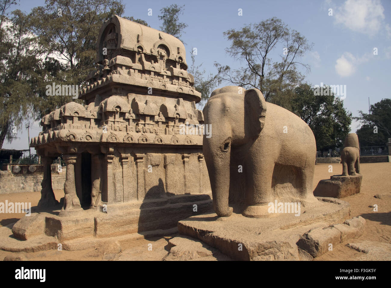 Panch Pandav rath temple ; Mamallapuram ; Tamil Nadu ; India Stock ...