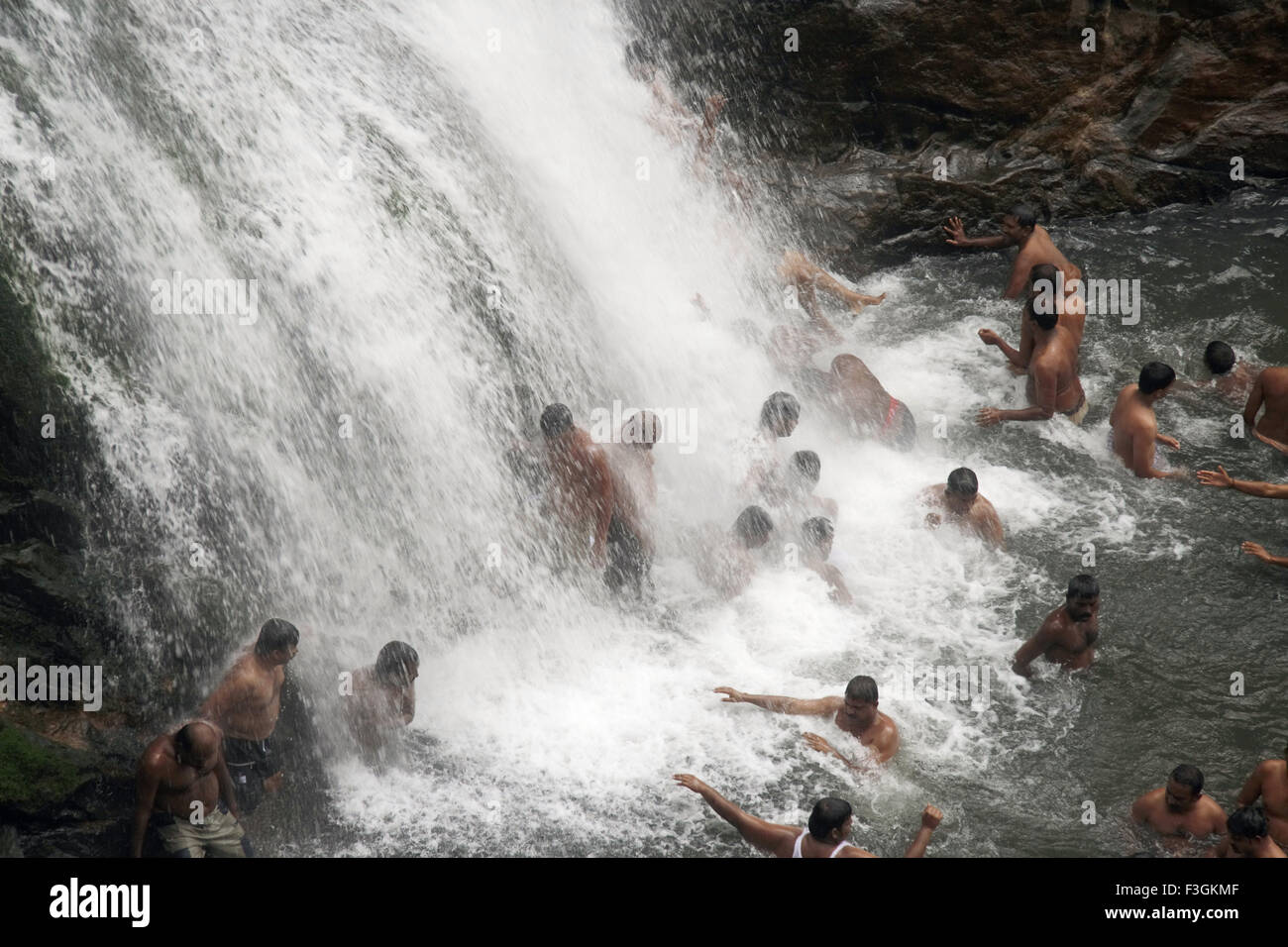 Palaruvi waterfall ; Thenmala ; Kerala ; India Stock Photo - Alamy