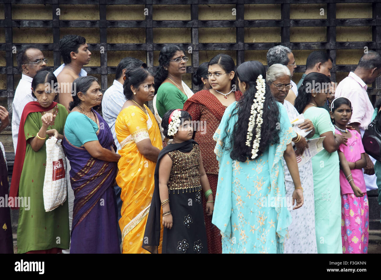 Worshipers ; Parthasarthy temple ; Aranmula ; Kerala ; India Stock ...