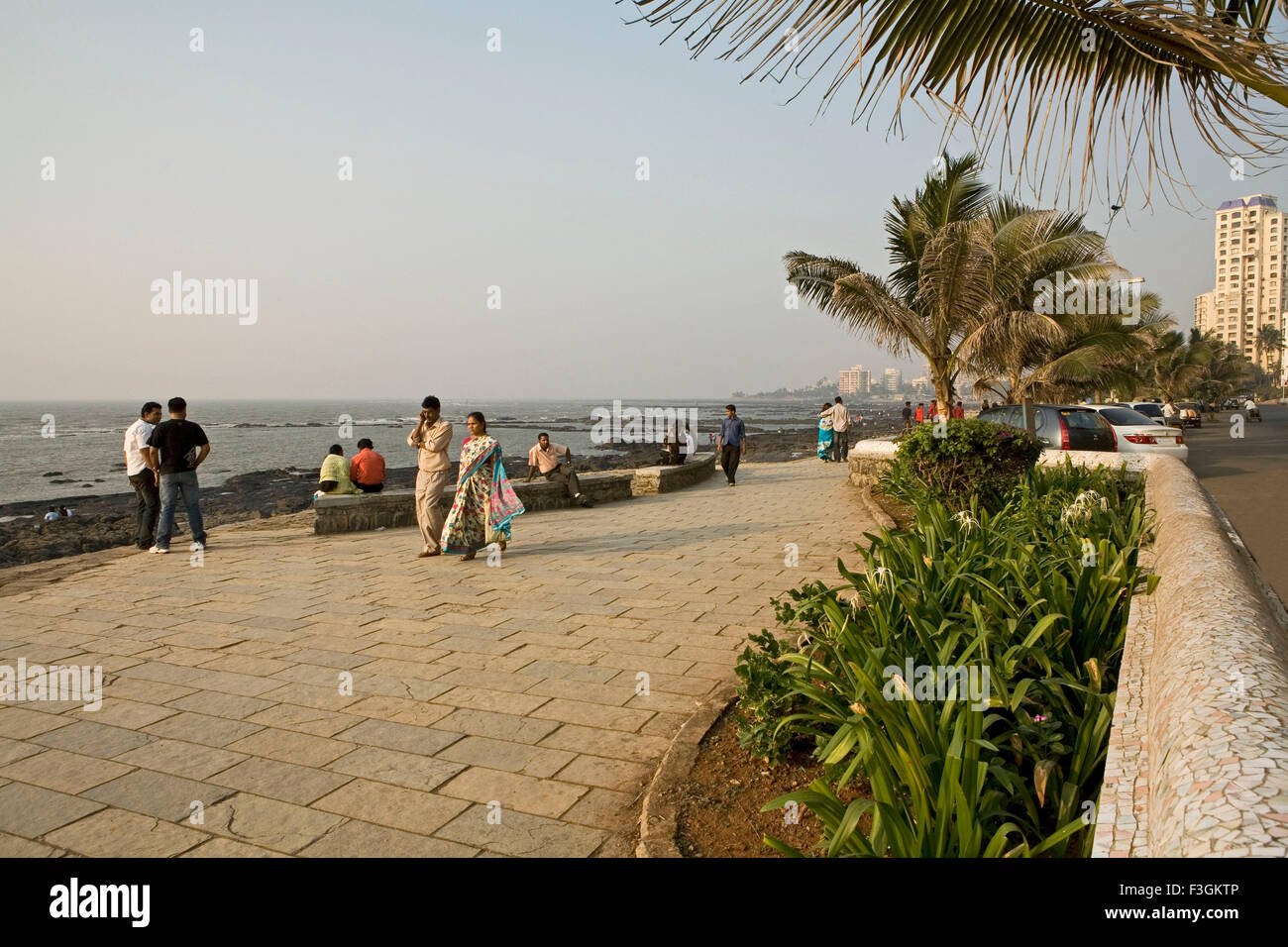 Bandra carter road promenade ; Bombay now Mumbai ; Maharashtra Stock ...