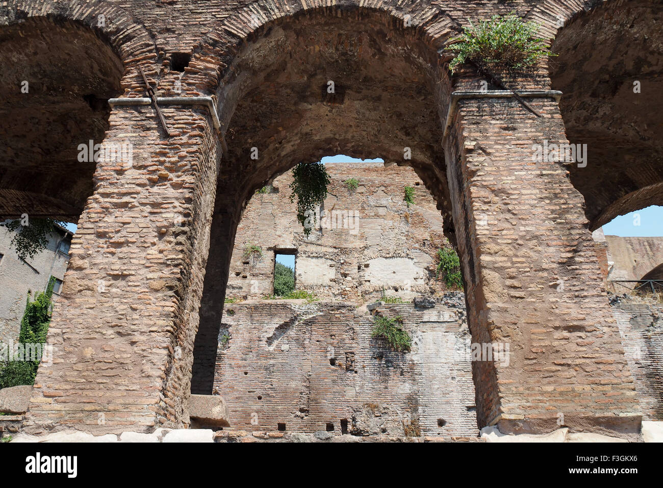 Remnants of brick building in the Roman Forum Stock Photo - Alamy
