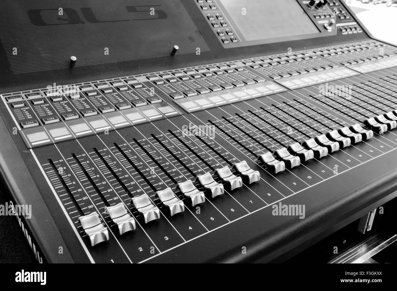 Mixing fader Black and White Stock Photos & Images - Alamy