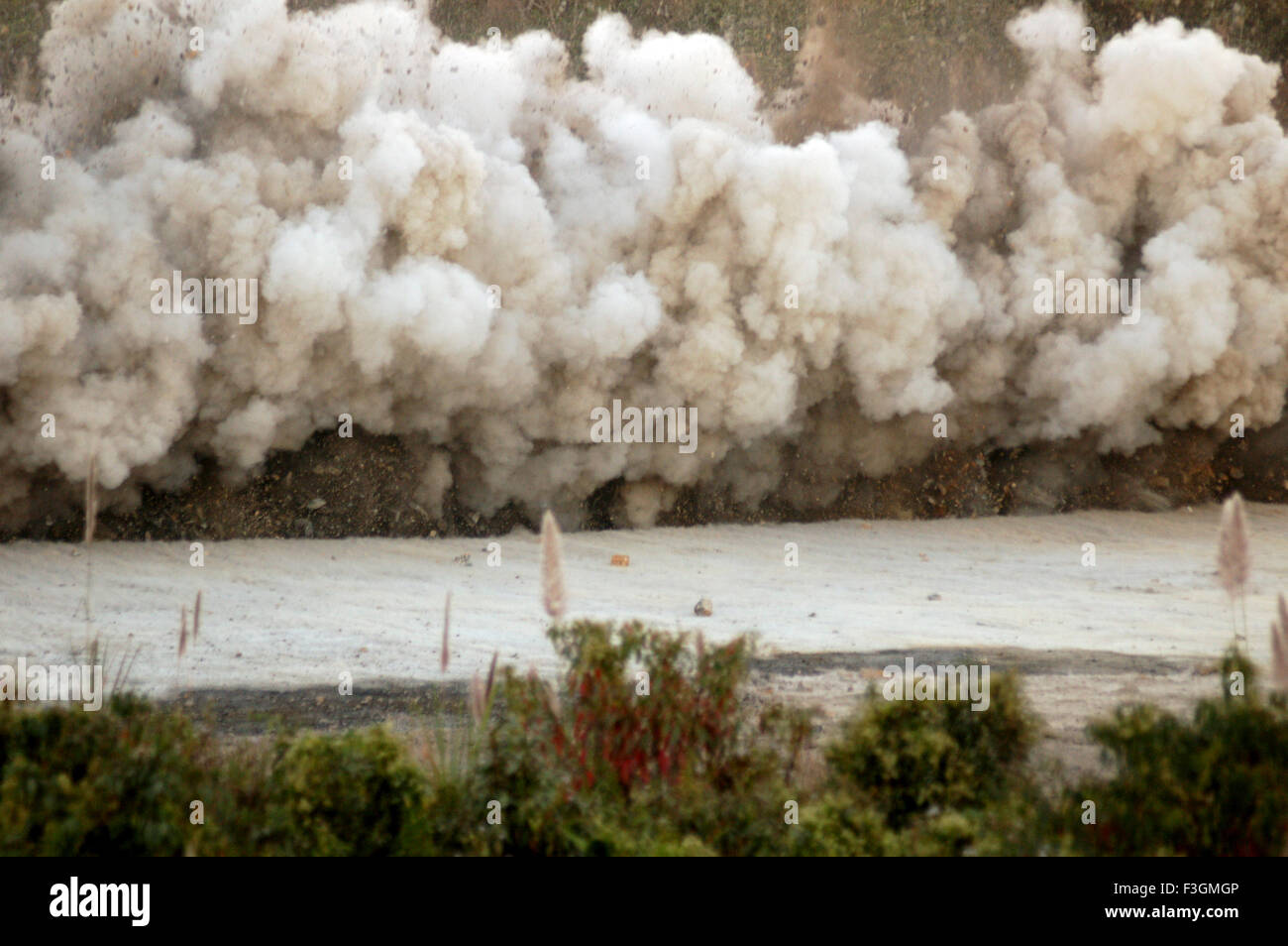 Blasting at ore mines, orissa, odisha, india, asia Stock Photo - Alamy