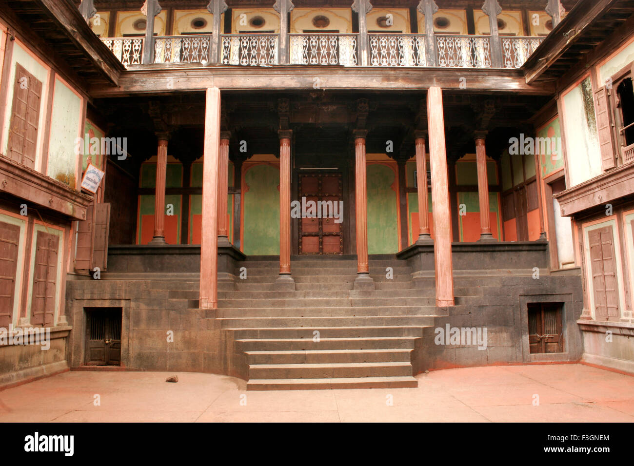 The interior courtyard of Rajwada a palatial house in the Peshwa ...