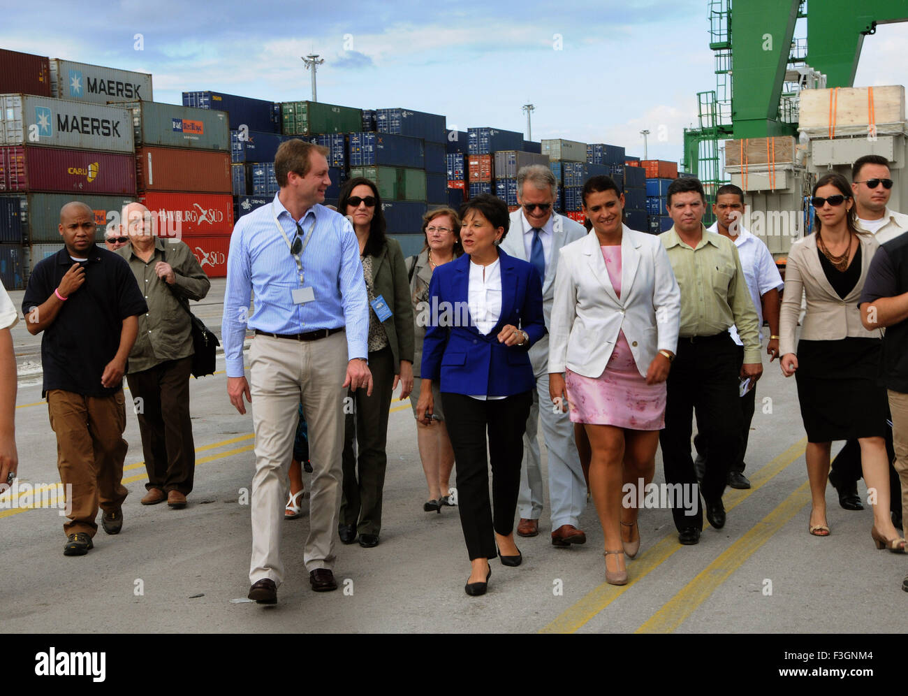 Mariel, Cuba. 6th Oct, 2015. U.S. Secretary of Commerce Penny Pritzker ...