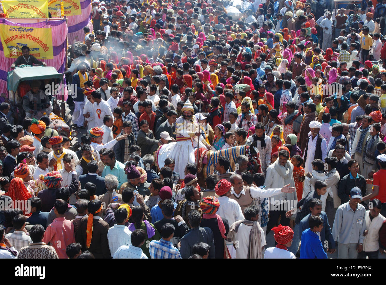 Jhanki in Shriyaade maata procession ; Jodhpur ; Rajasthan ; India ...
