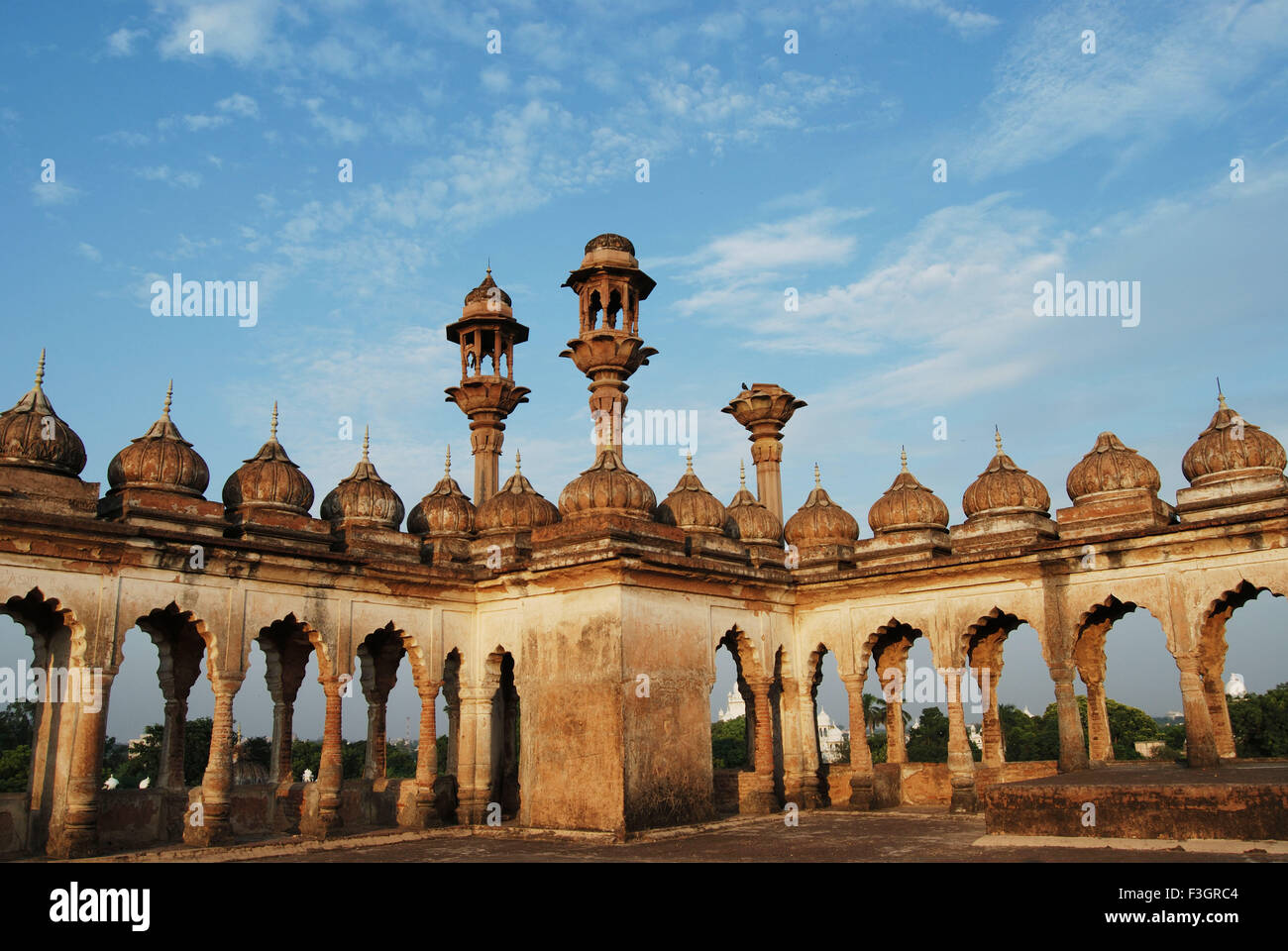 Architecture on top of Bara Imambara ; Lucknow ; Uttar Pradesh ; India ...