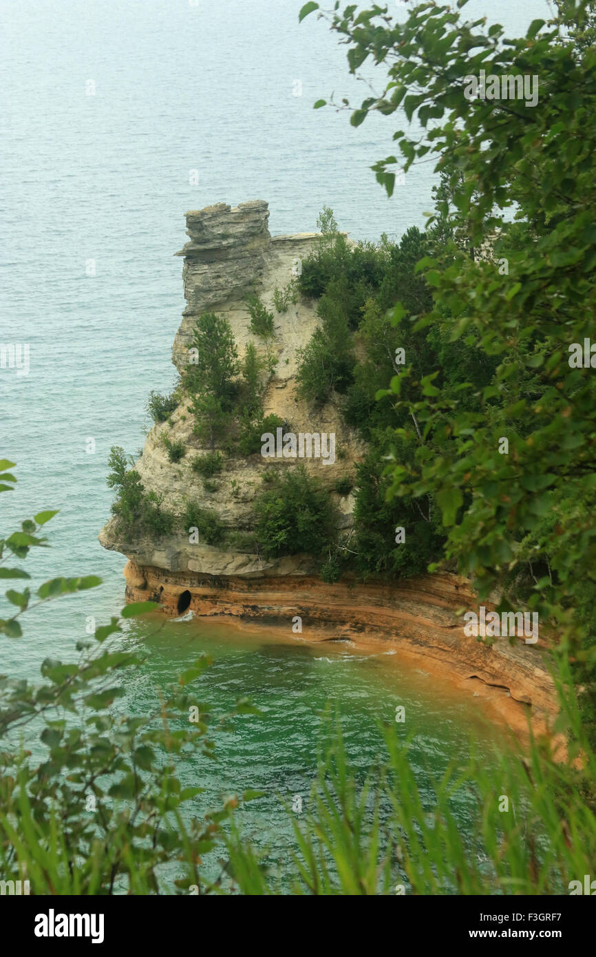 Pictured rocks miners castle Stock Photo - Alamy