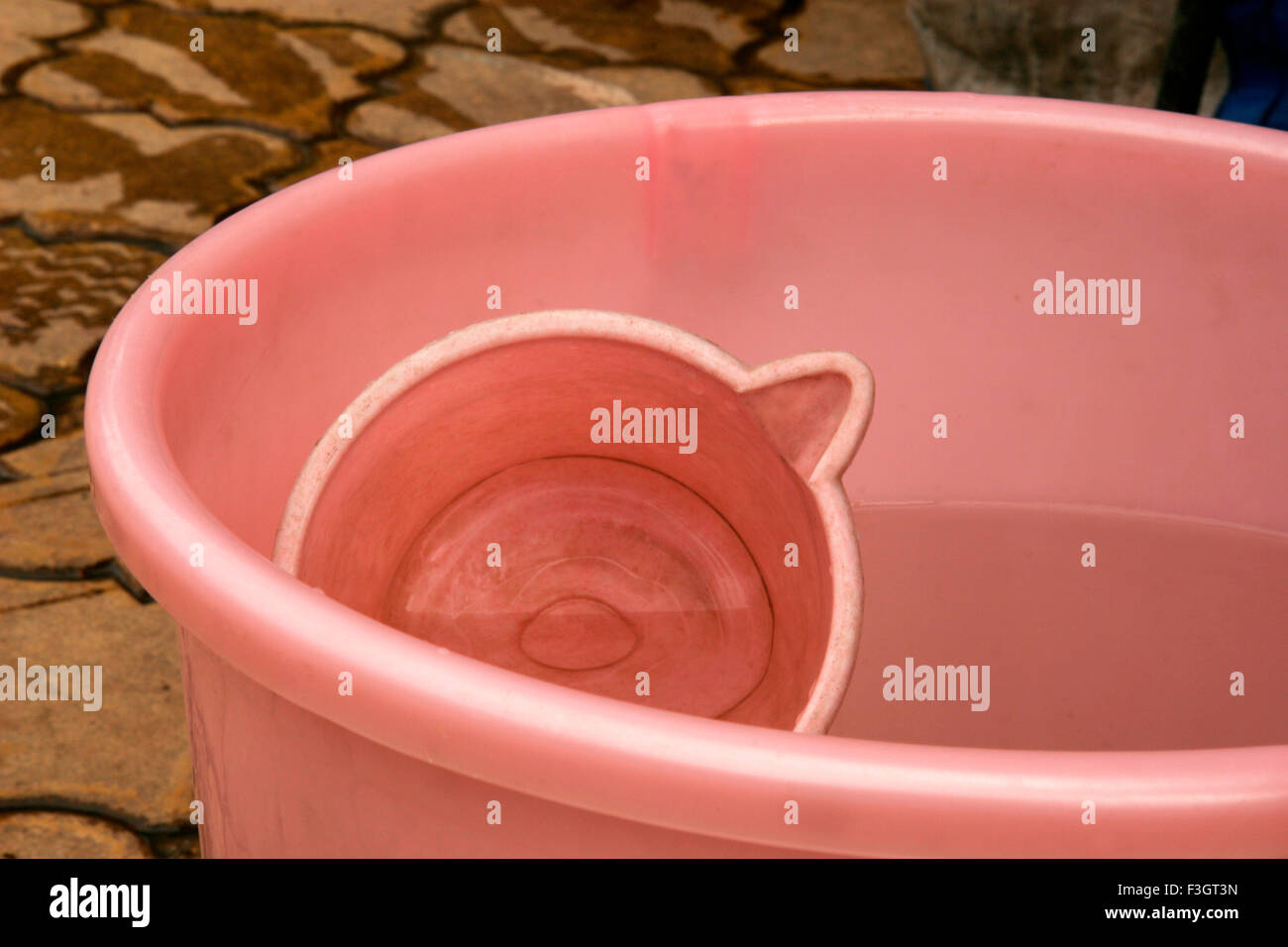 plastic bucket and mug Stock Photo - Alamy