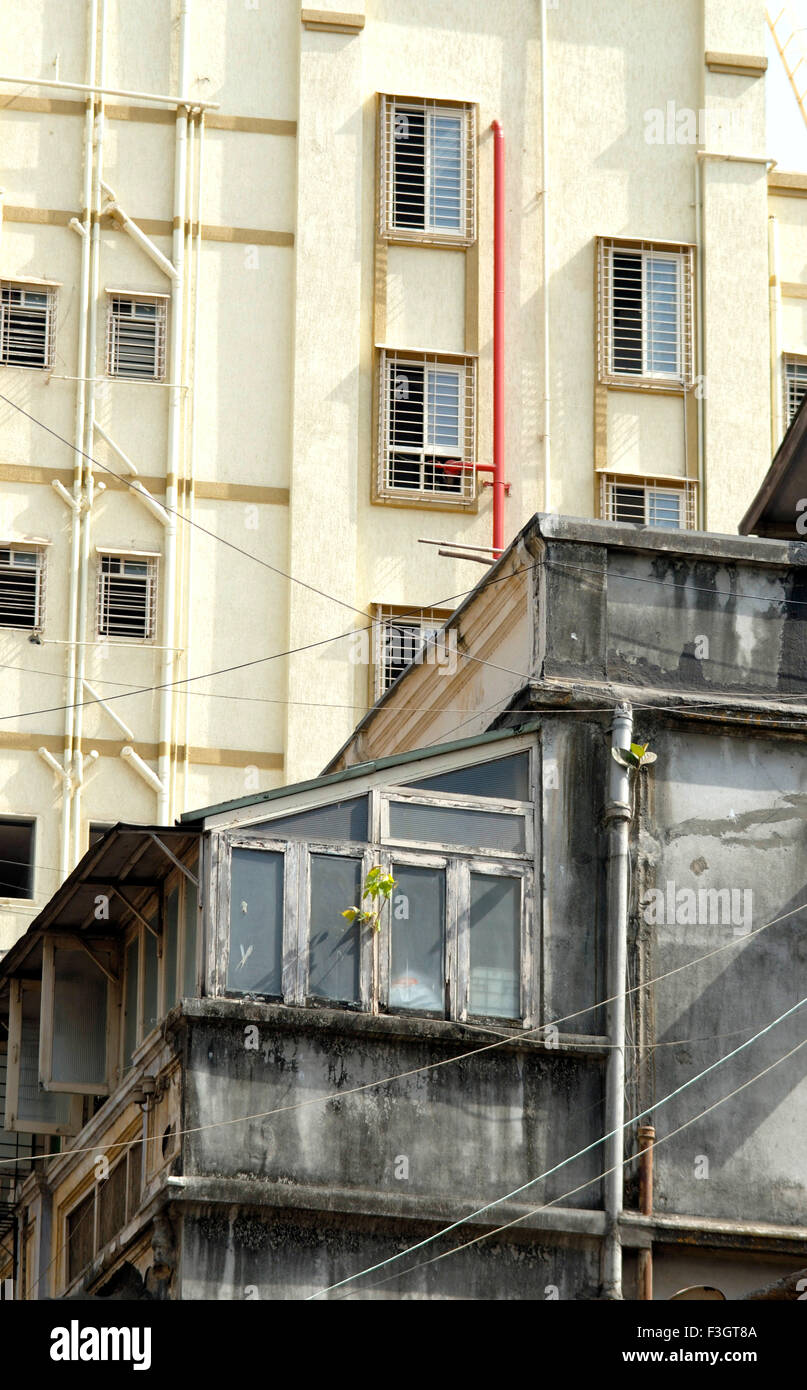 old and new windows, Bombay, Mumbai, Maharashtra, India, asia Stock ...