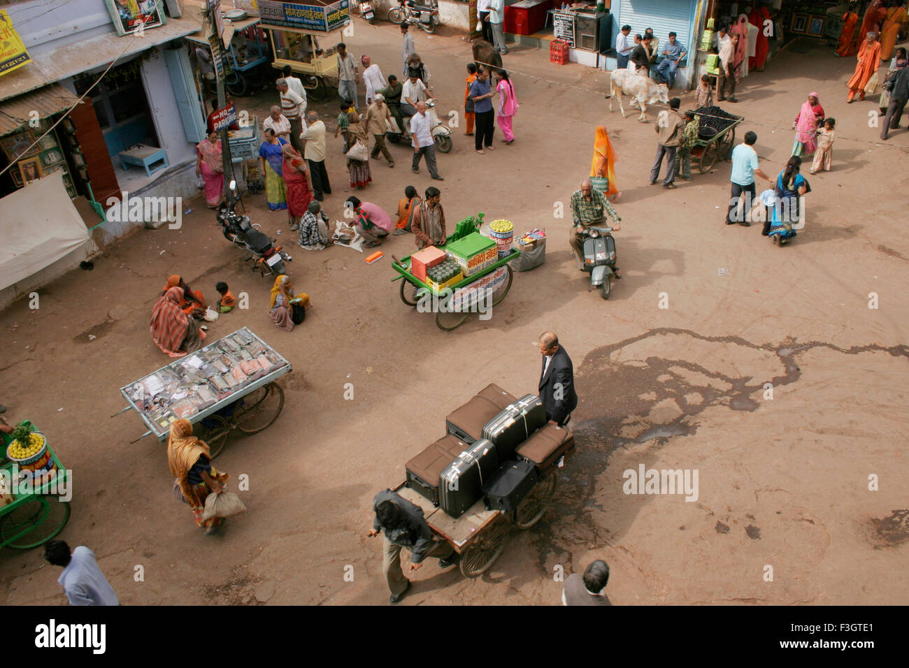 The main square called Chowk at Nathdwara ; Rajasthan ; India Stock ...