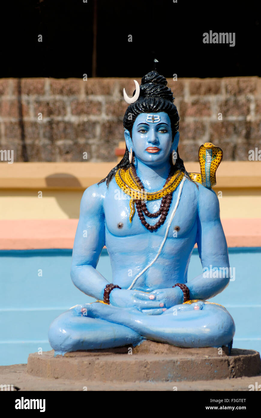A statue of a shiva shankara at Kunkeshwar ; taluka Devgad ; district ...