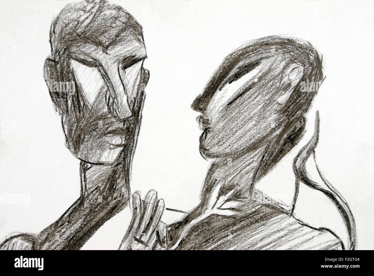 Looking Over Shoulder Back Girl Drawing