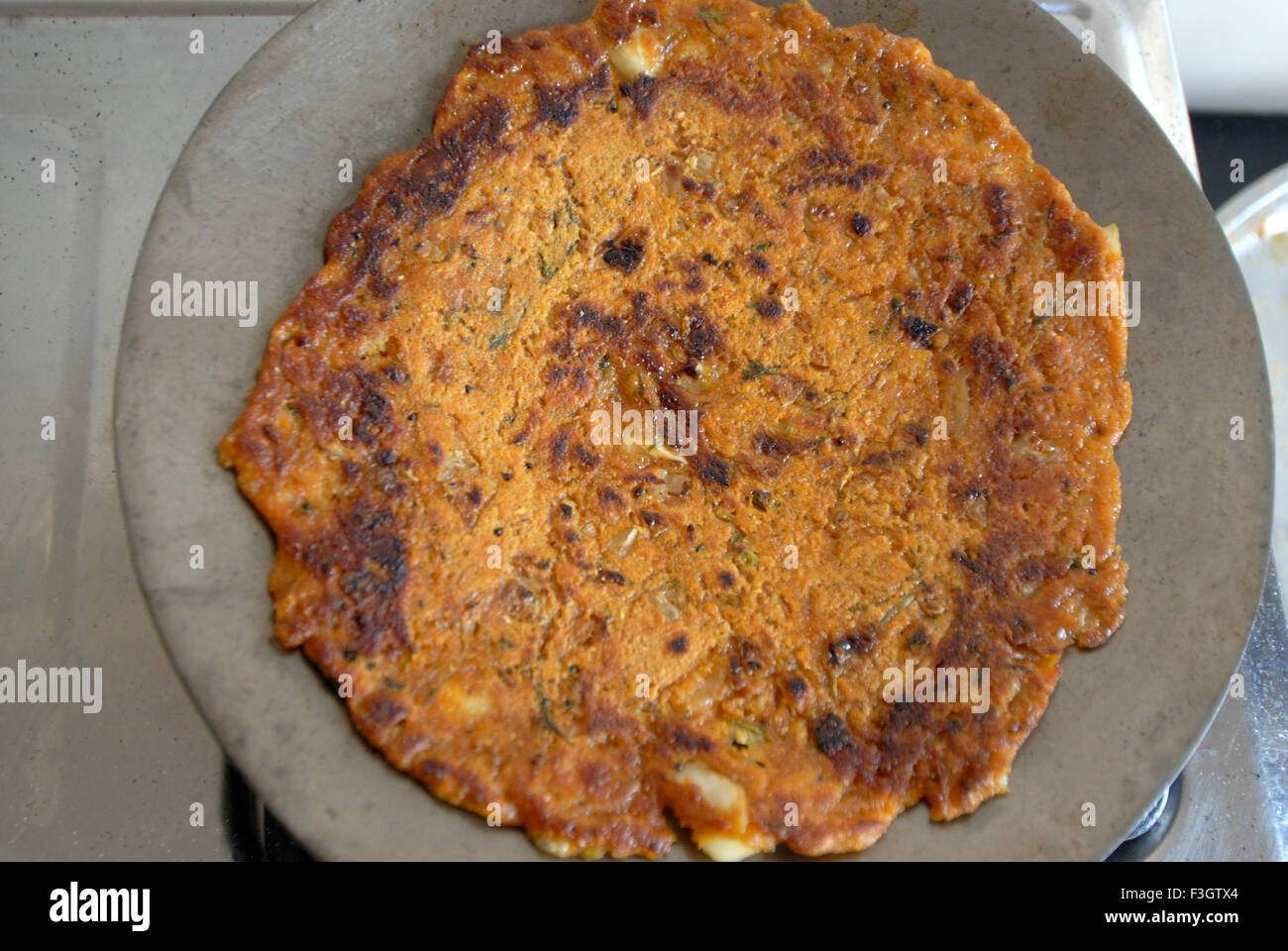 Thalipeeth, Thalipith, Vegetarian Maharashtrian snack flatbread pancake ...