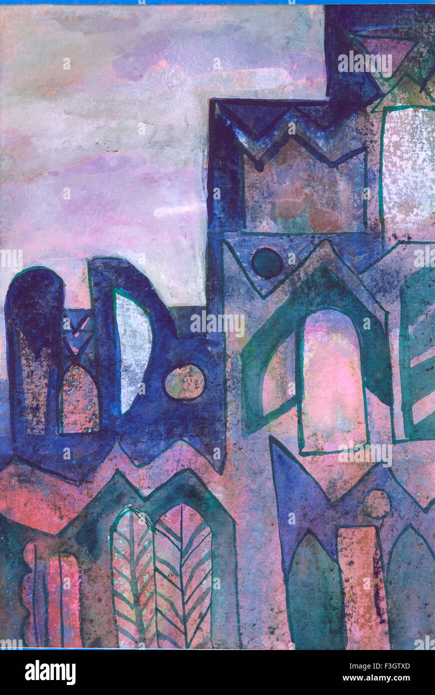 Watercolor cityscape hi-res stock photography and images - Alamy