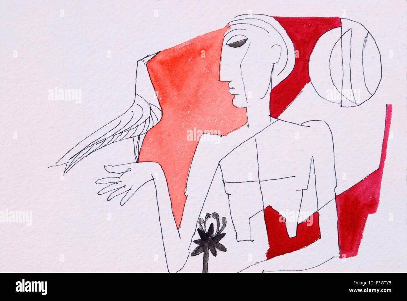 Drawing with india ink hi-res stock photography and images - Alamy