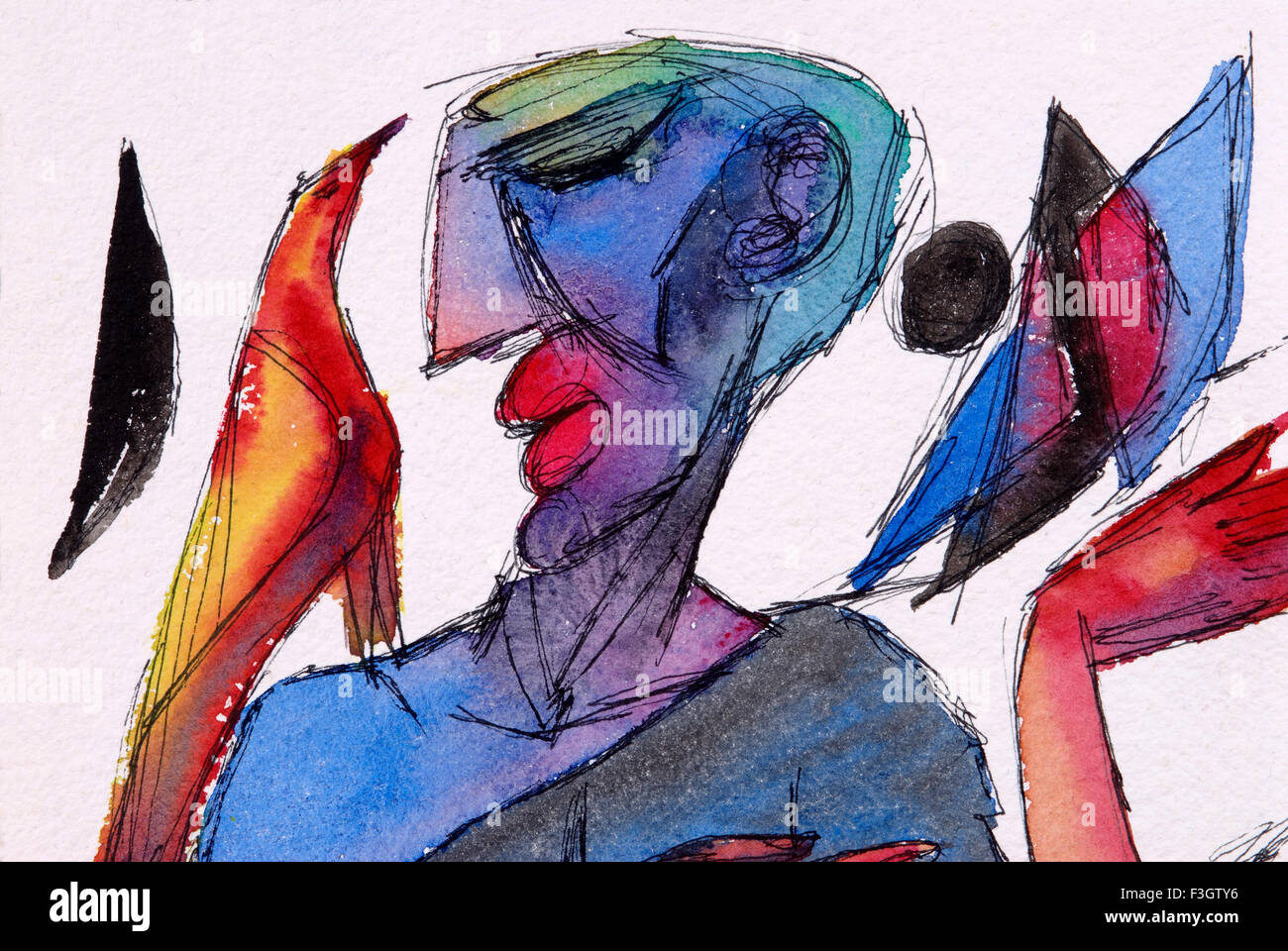 Drawing with india ink hi-res stock photography and images - Alamy