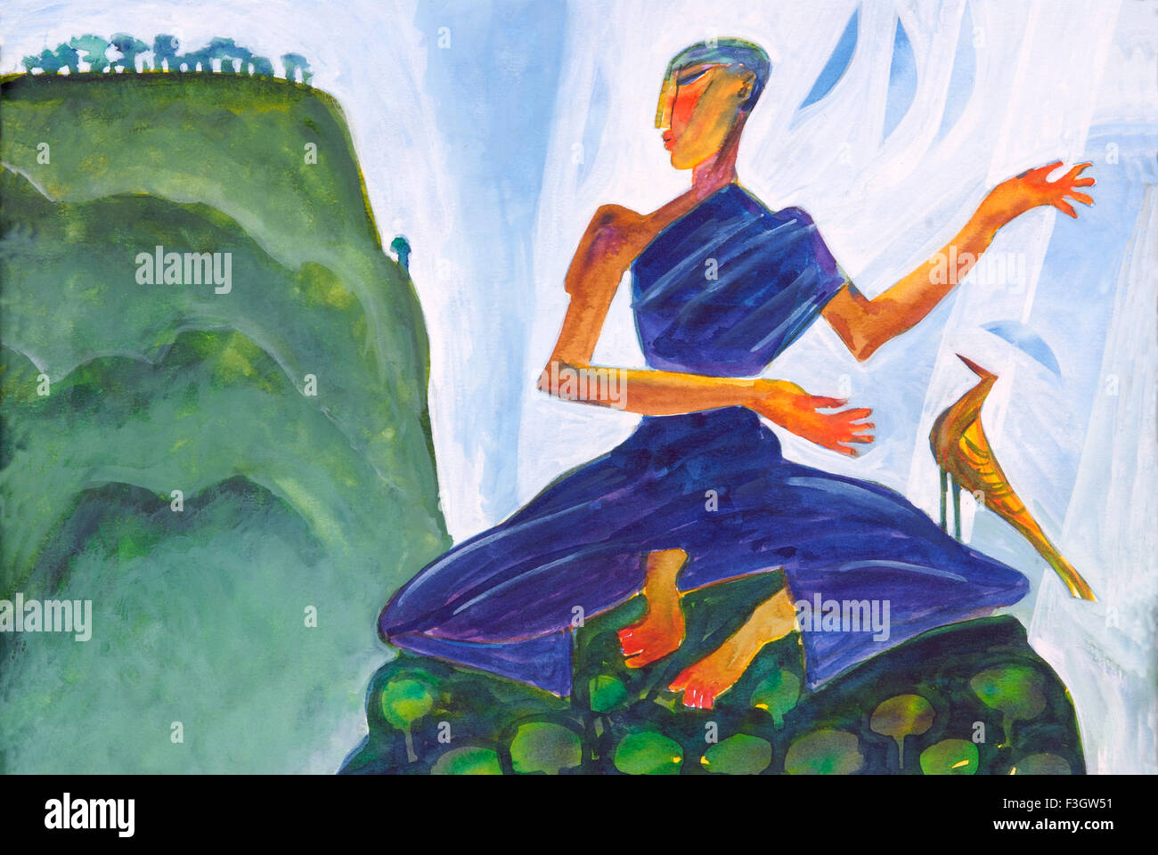 Birds with flower hi-res stock photography and images - Alamy