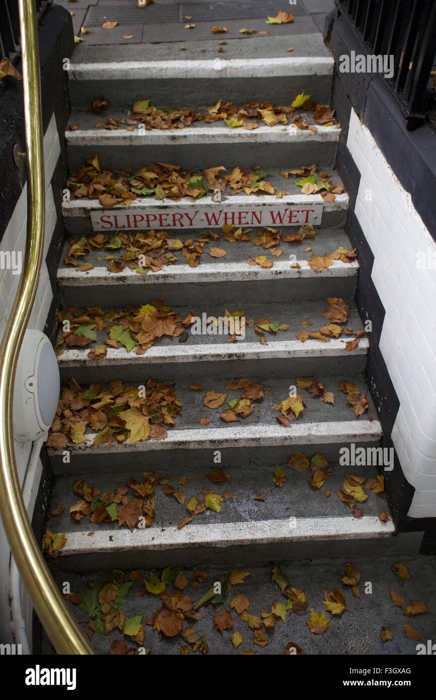 Steps with a sign Stock Photo - Alamy