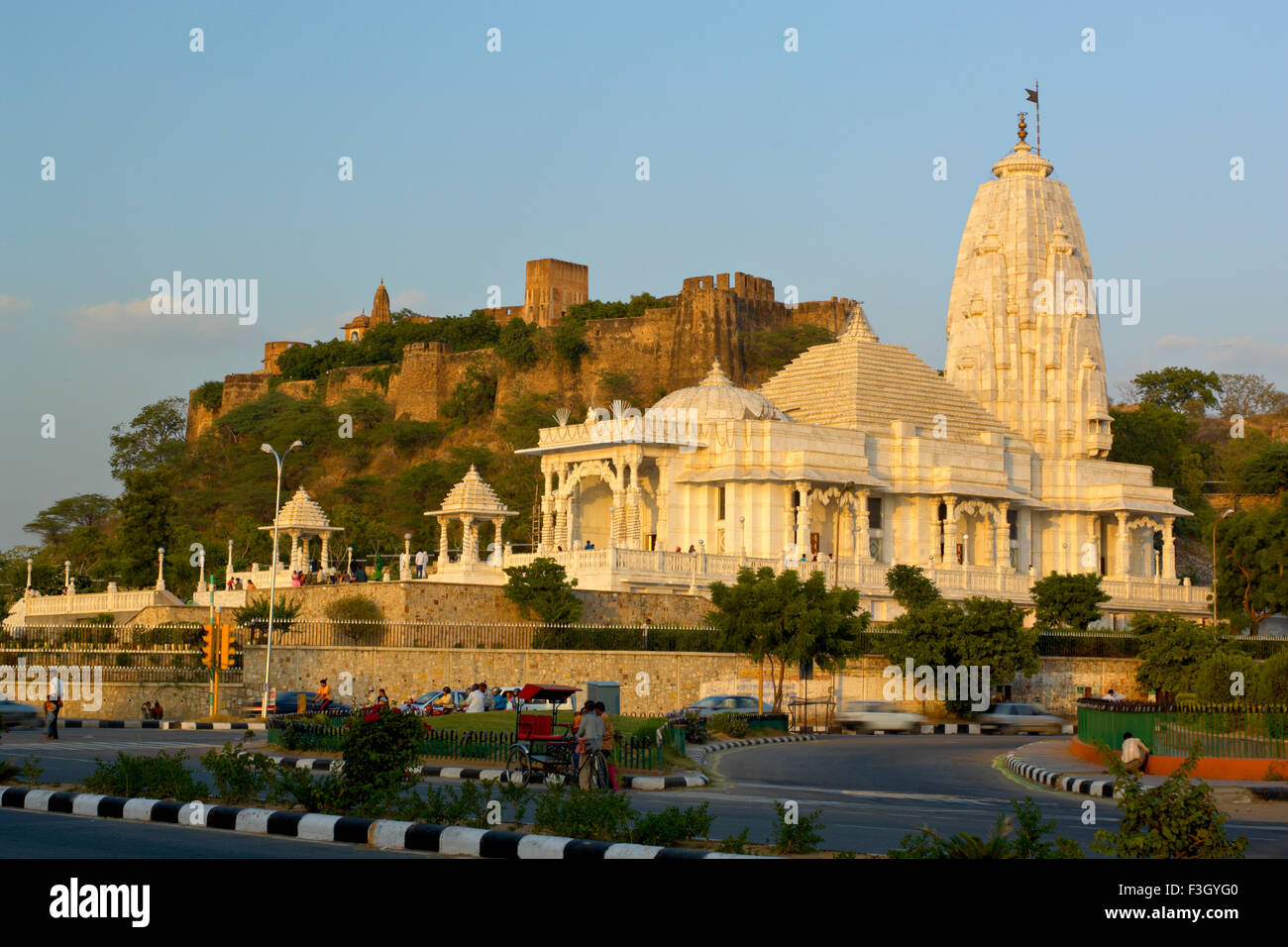 Temple and fort in background ; Rajasthan ; India Stock Photo - Alamy