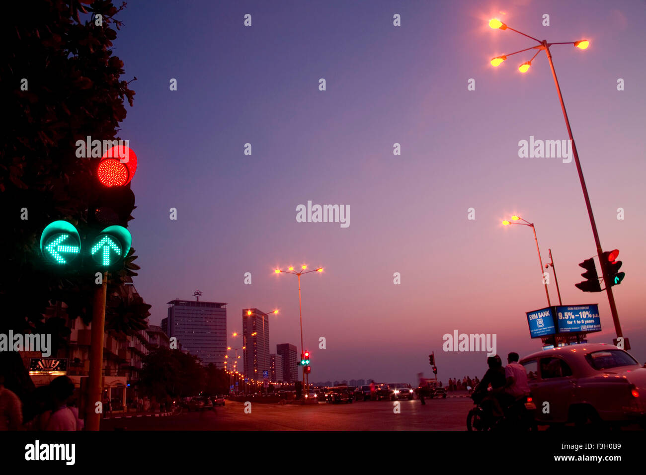 Night Nariman point skyscrapers Air India Building Five Star Hotel ...