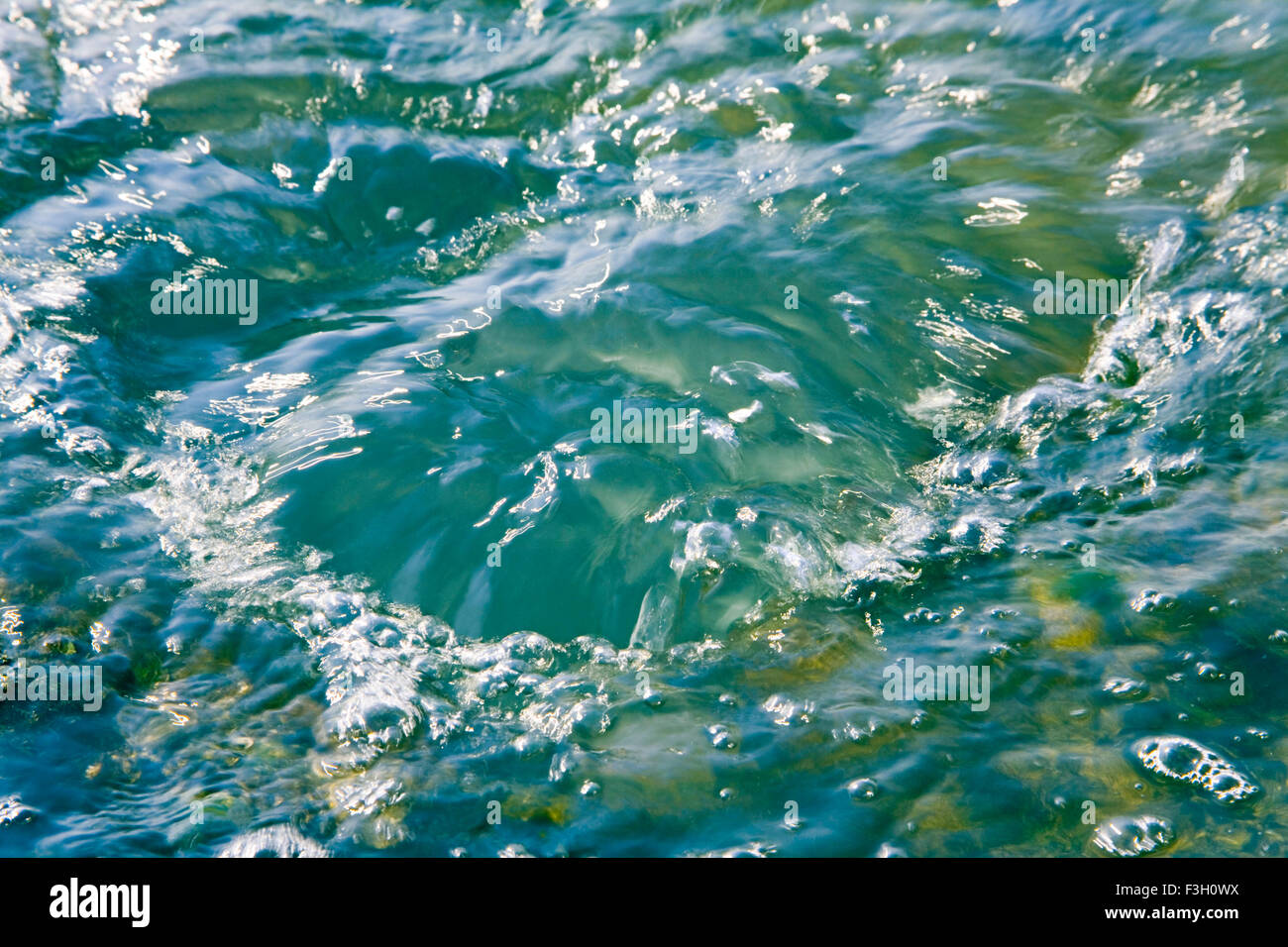 Arabian sea stream water flowing on rock ; Aksa Beach ; Malad ; Bombay ...