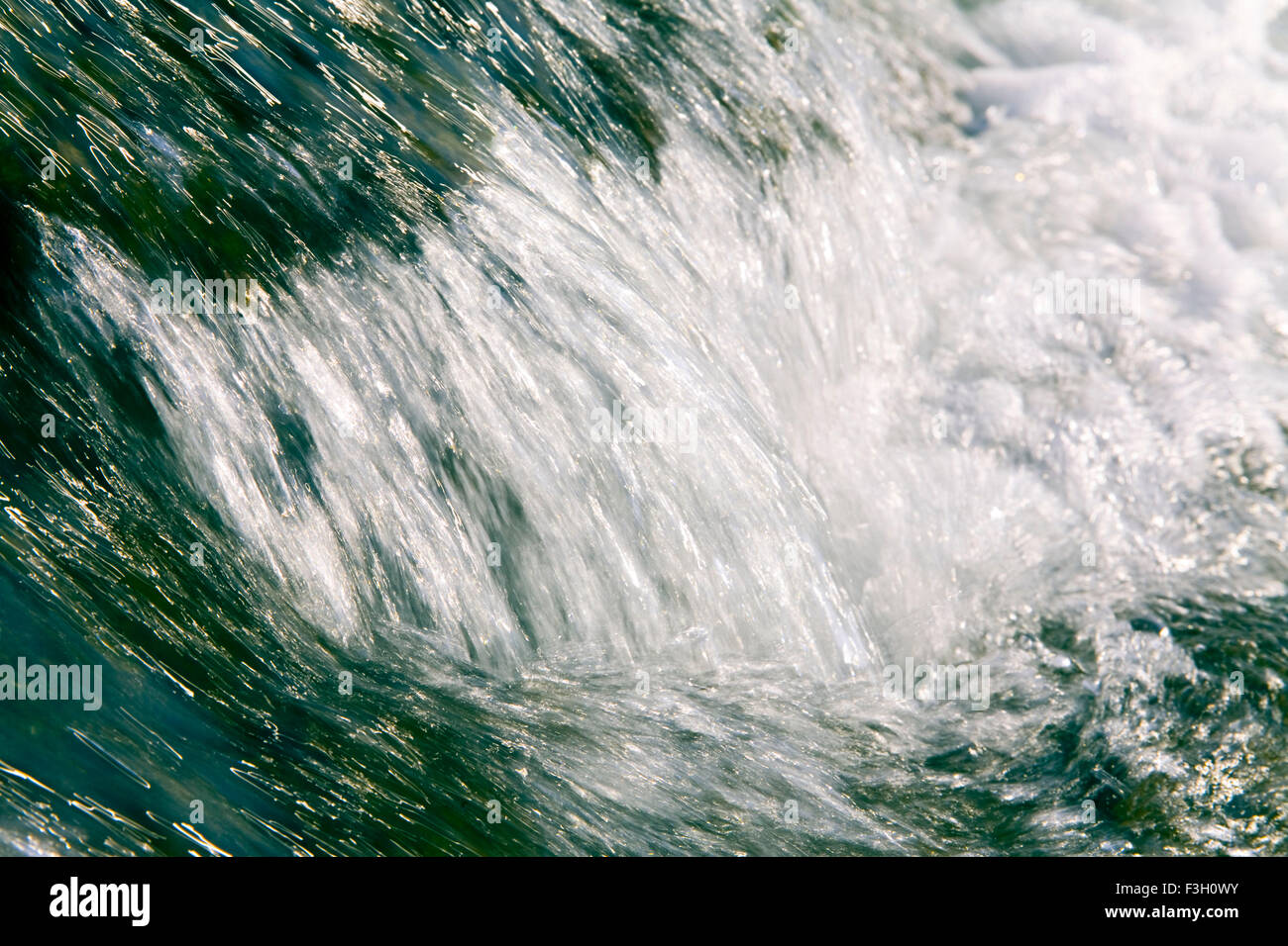 Arabian sea stream water flowing on rock ; Aksa Beach ; Malad ; Bombay ...