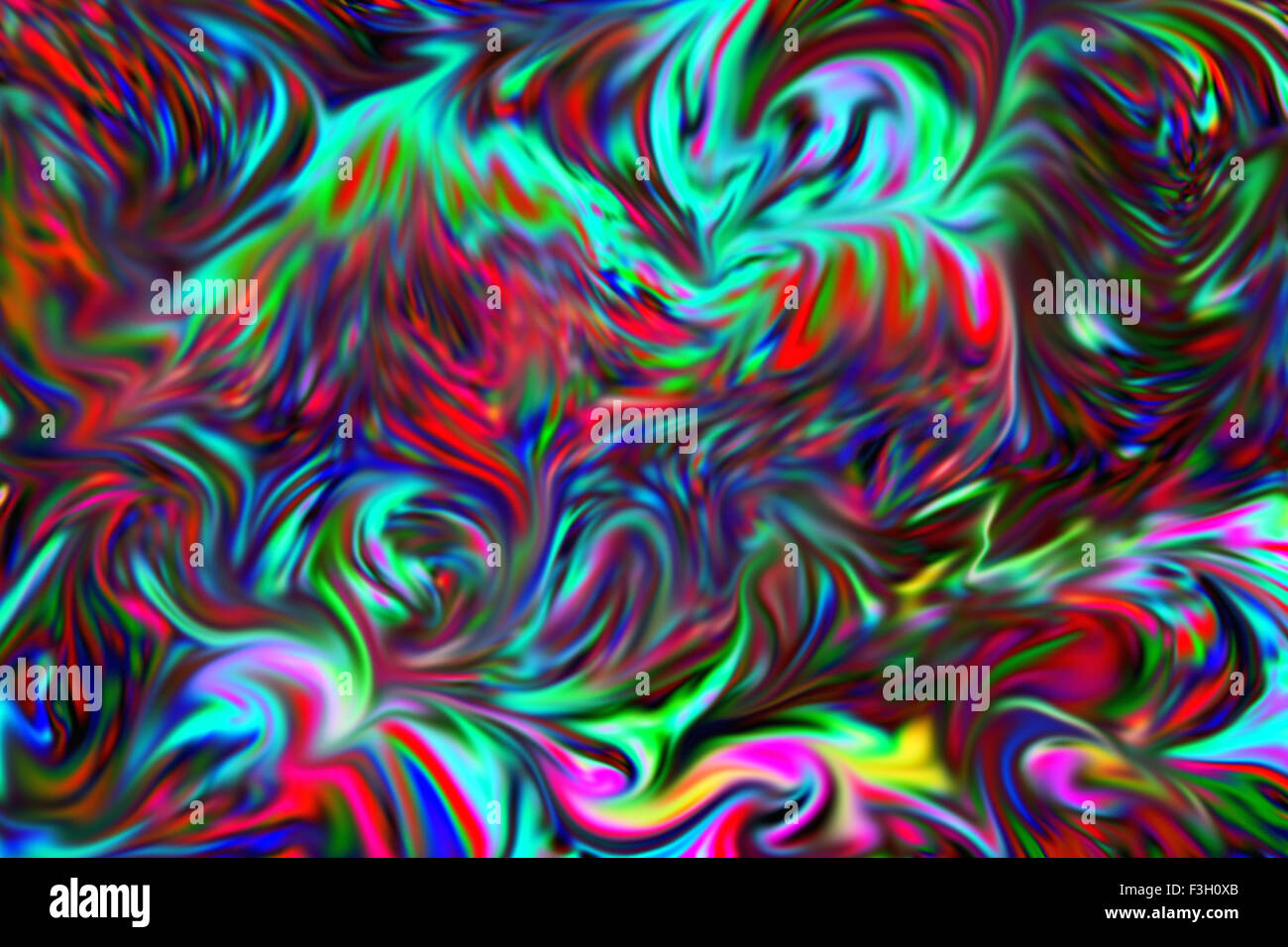 Modern fine art ; computer & digital photography view of waterfall ...