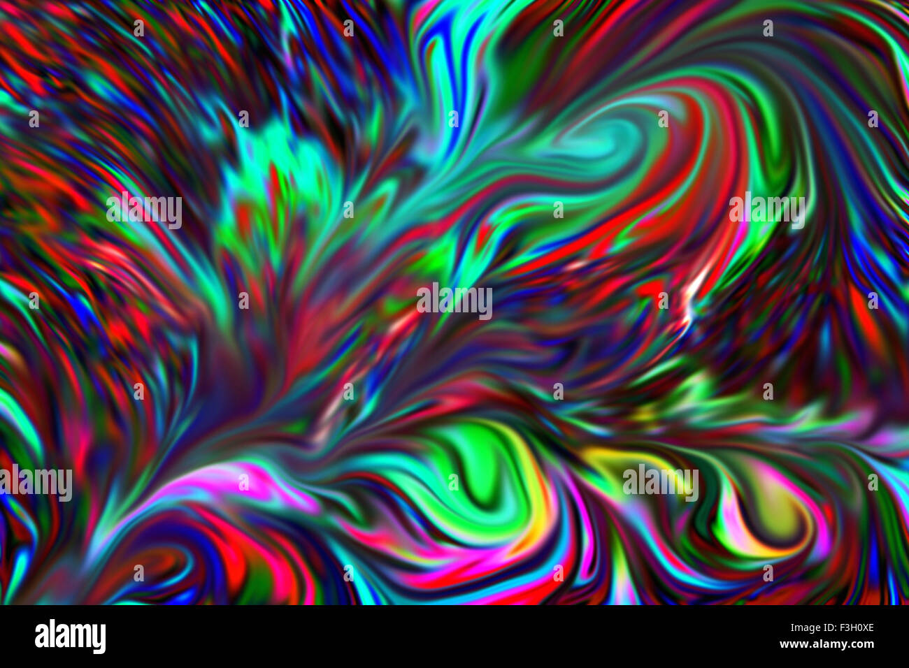 Modern fine art ; computer & digital photography view of waterfall ...
