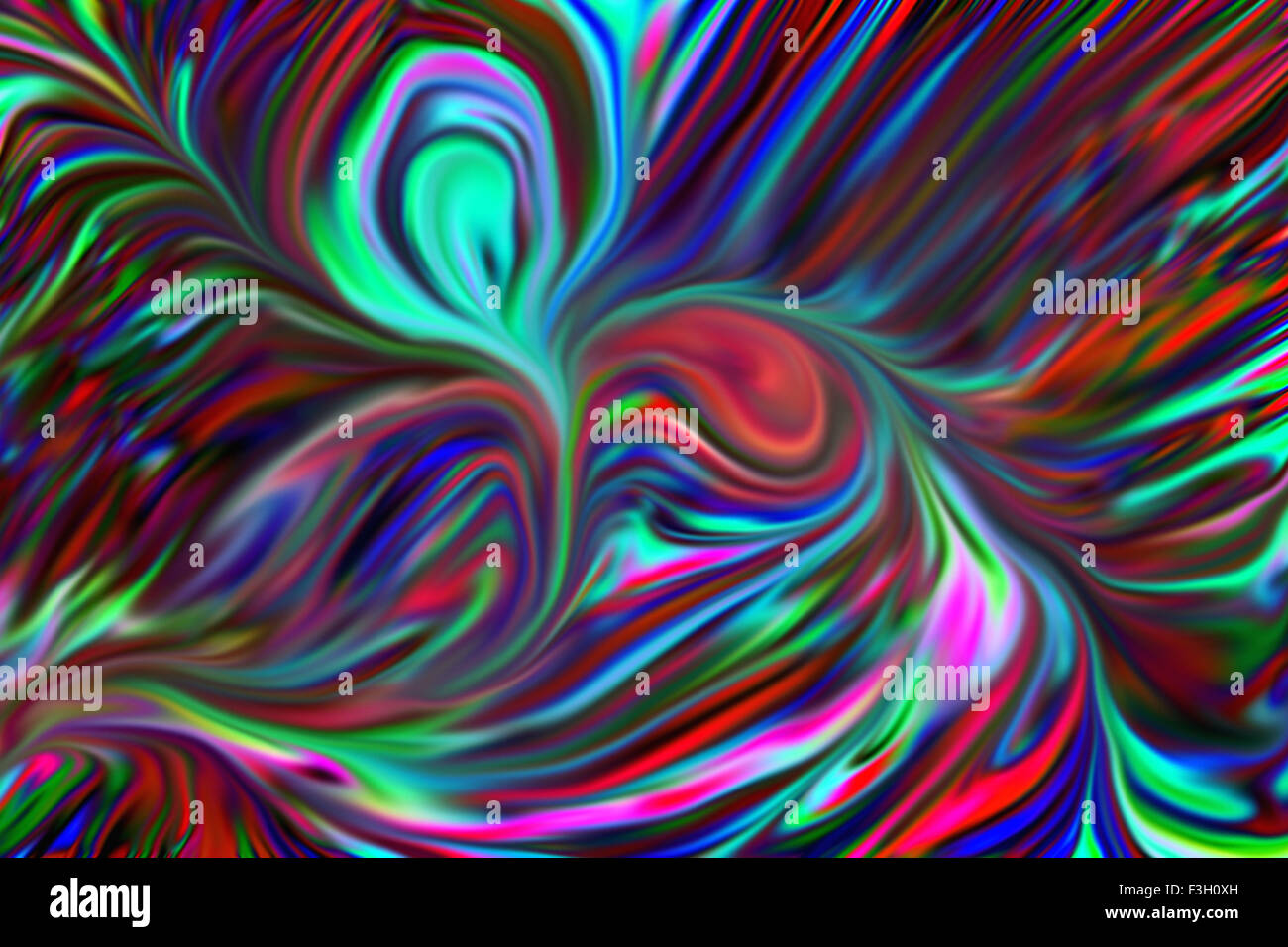 Modern fine art ; computer & digital photography view of waterfall ...