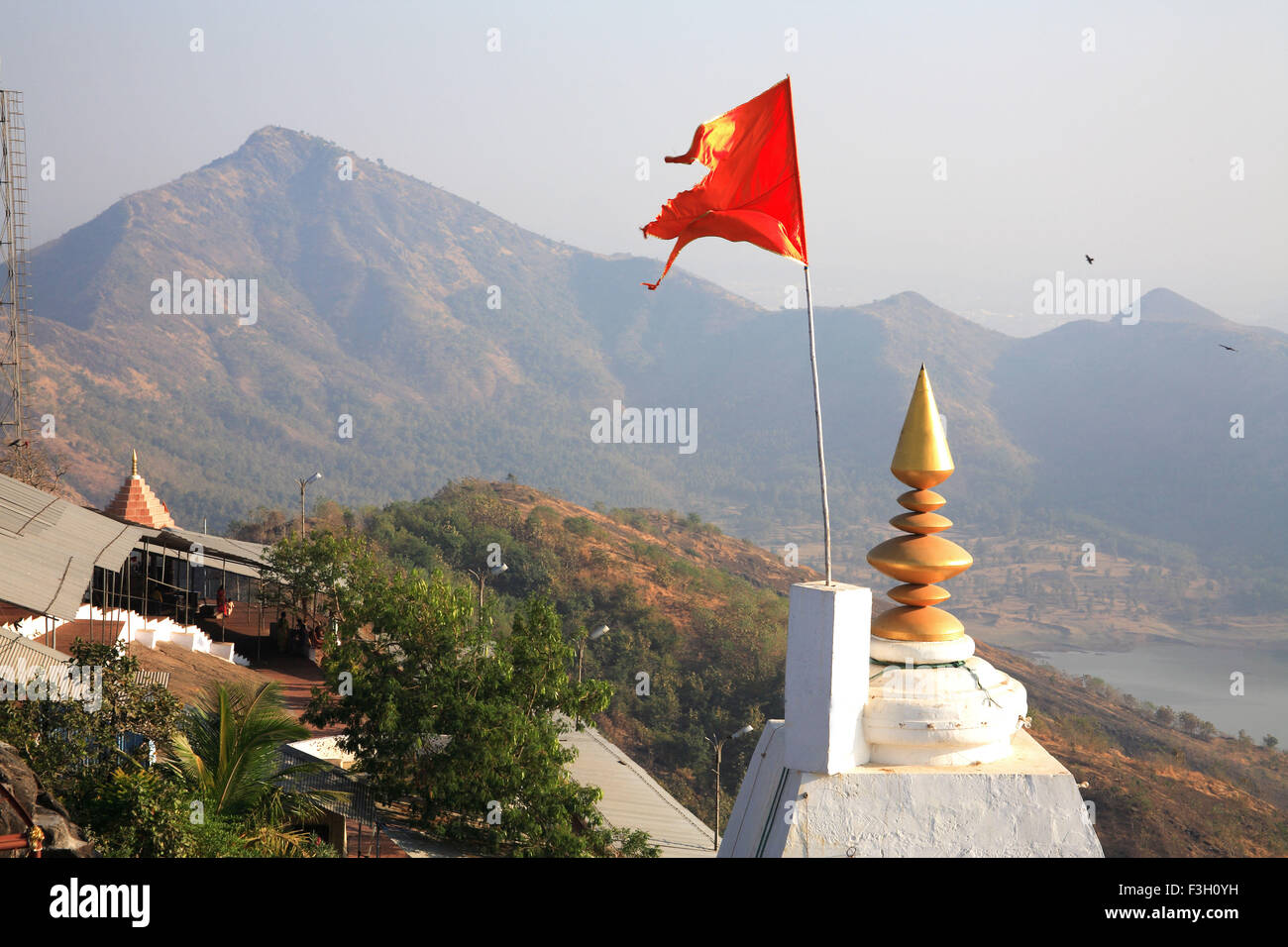 Goddess Durga Devi Ambe Mata Jivdani Mandir temple top of hill Bombay ...