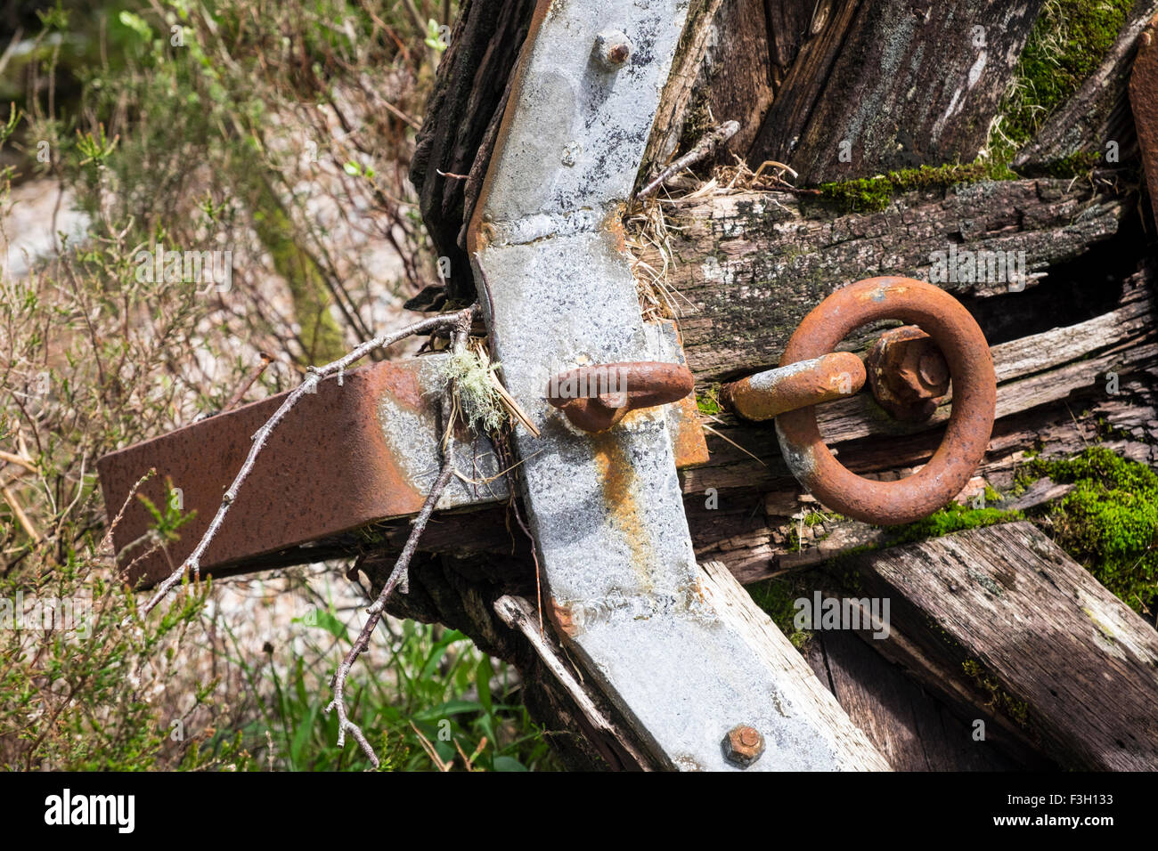 Prow of wrecked old mail boat, Loch Shiel Stock Photo - Alamy