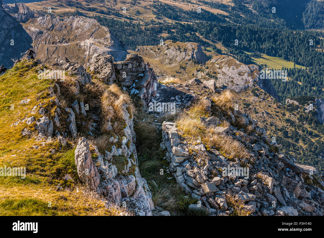 Italy Veneto Dolomites - Trench of the First World War Stock Photo - Alamy