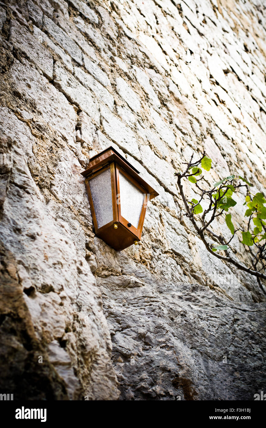 Old lamp in outdoor in a village in southern France Stock Photo - Alamy