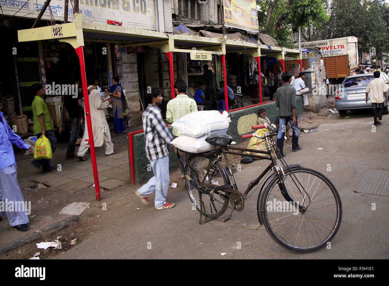 BEST bus stop ; Sardar Vallabhbhai Patel road ; Grant road ; Bombay now ...