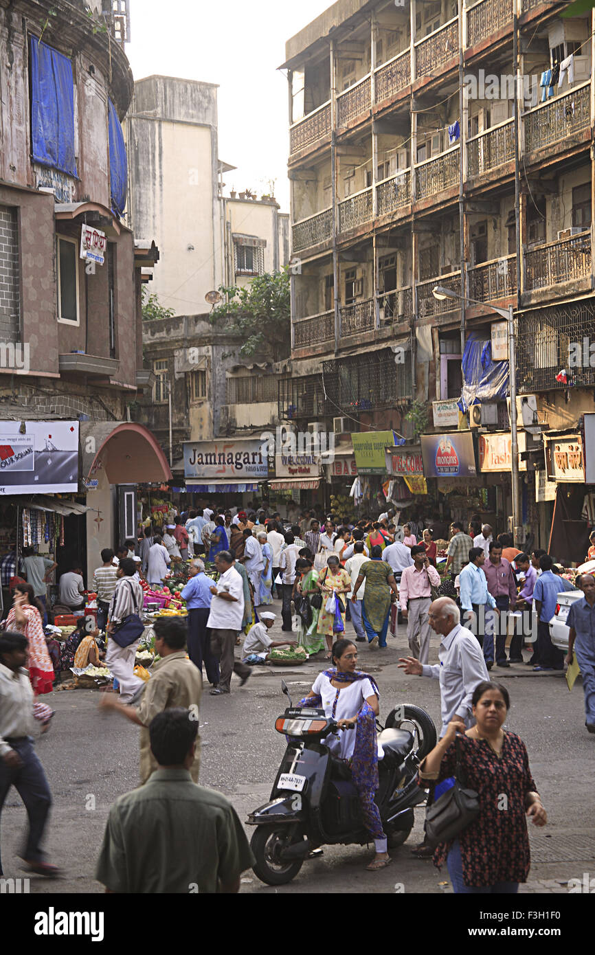 Street scene ; Grant road ; Bombay now Mumbai ; Maharashtra ; India ...