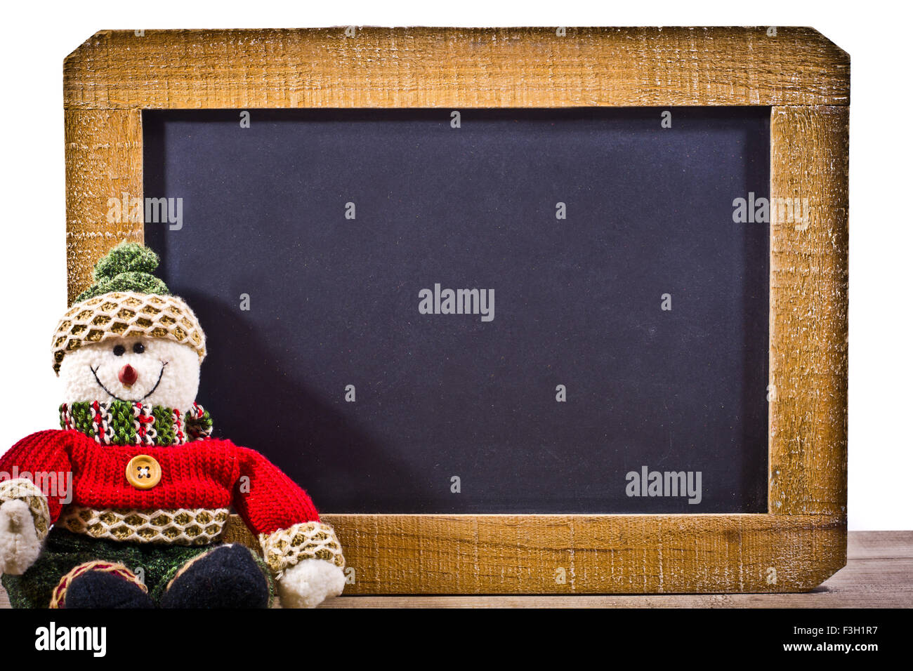 virgin slate with decoration of christmas theme Stock Photo - Alamy