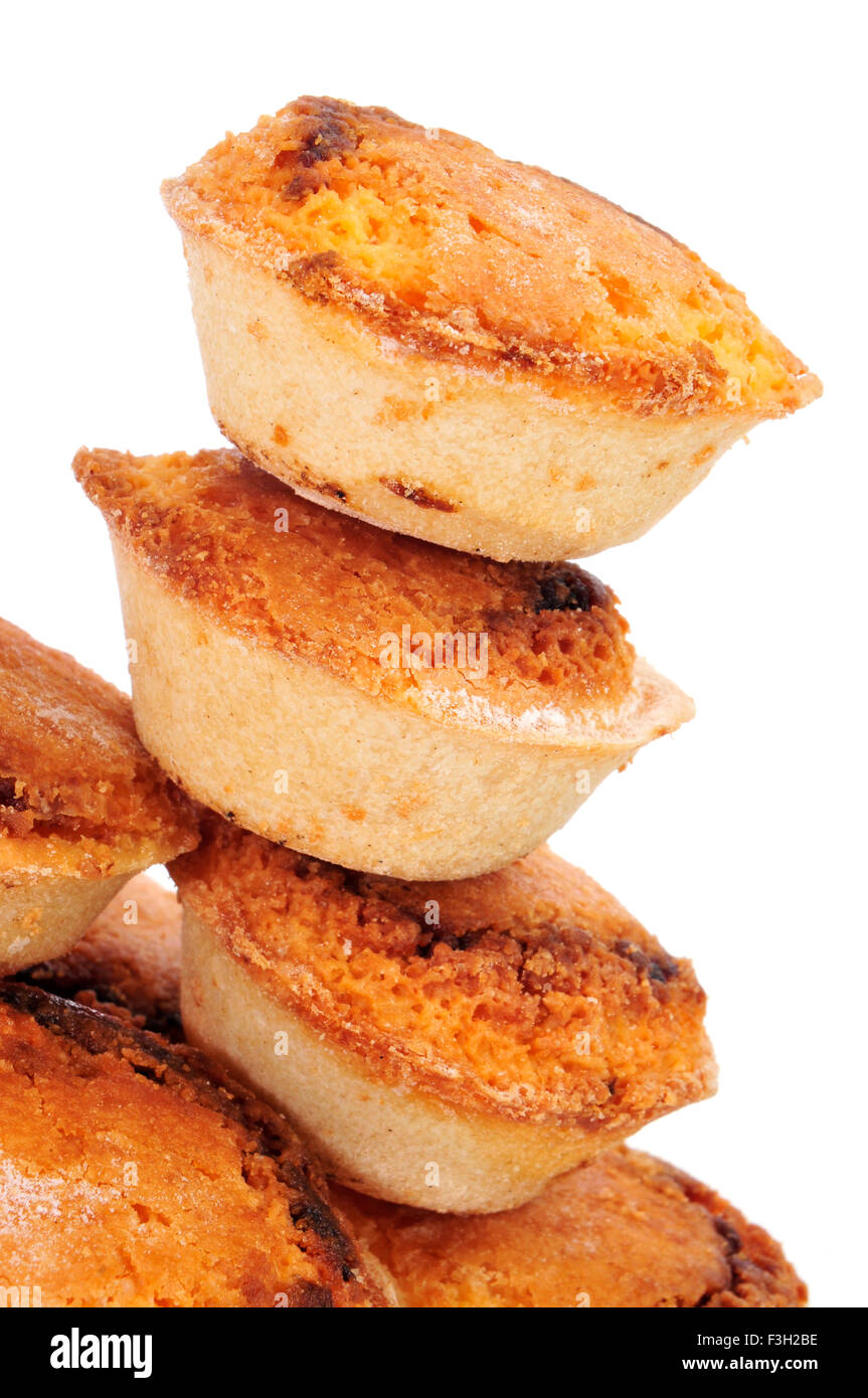 closeup of some pasteis de feijao typical Portuguese pastries, on a ...